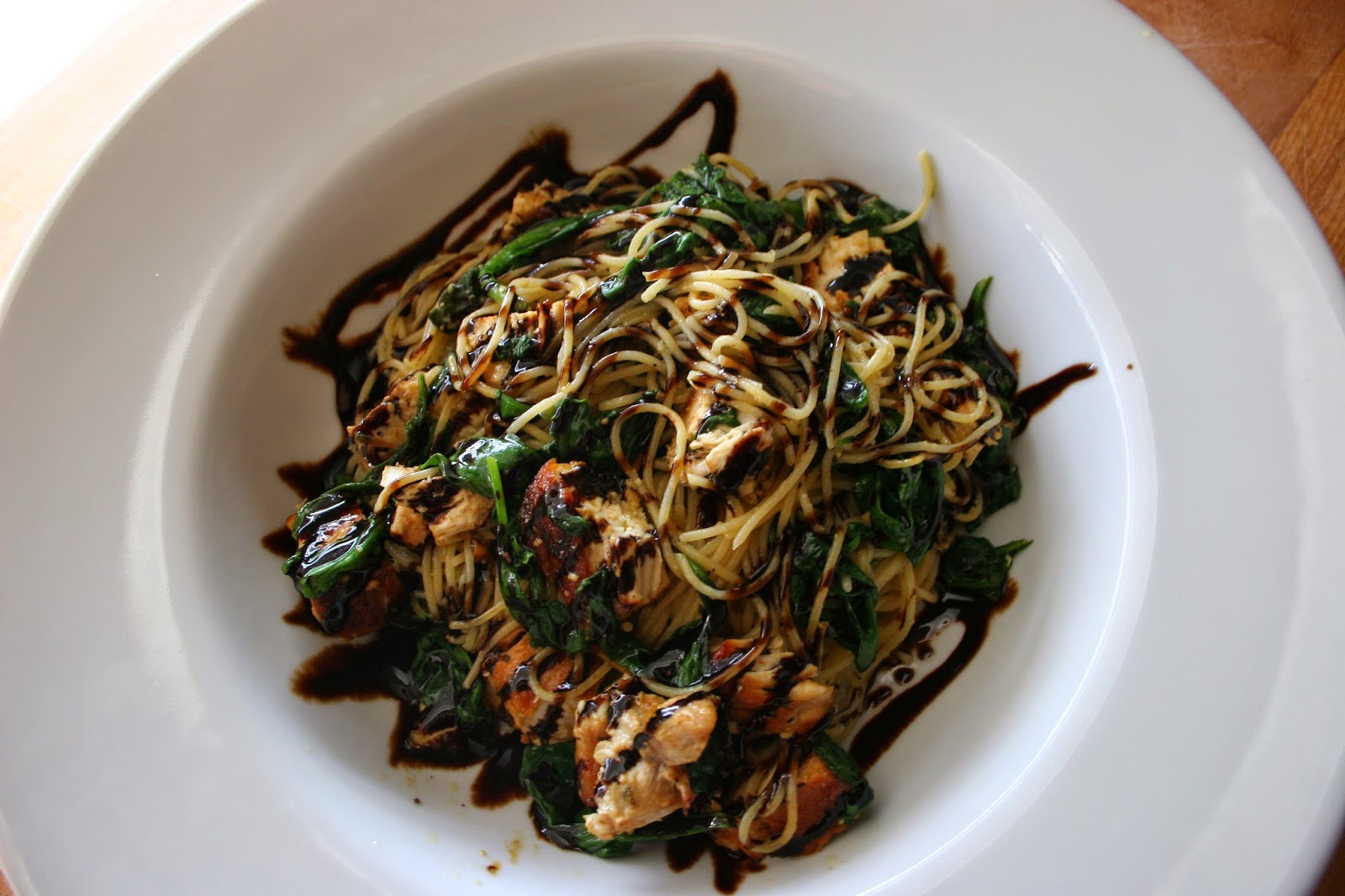 Just A Darling Life: Balsamic Chicken Pasta with Spinach