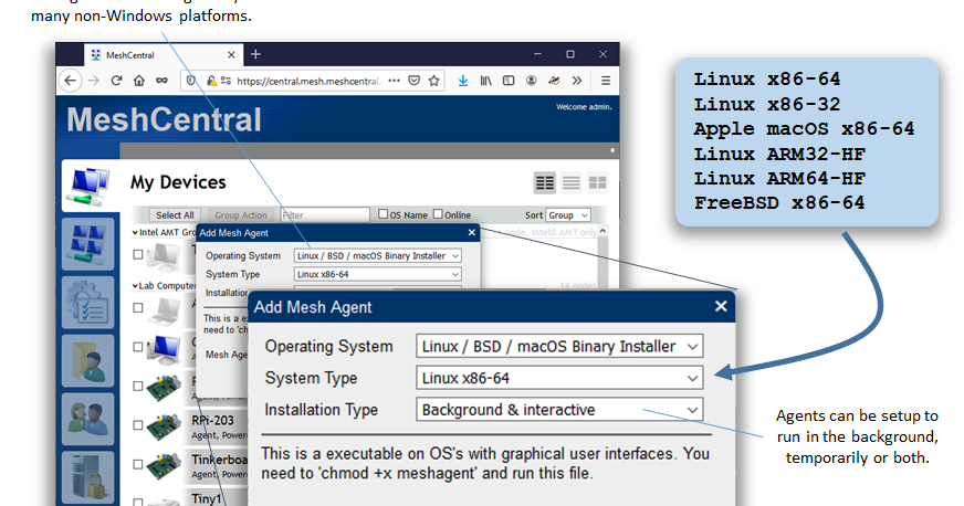MeshCentral - Binary Installer, Favorite Devices, Batch Tagging, Router
