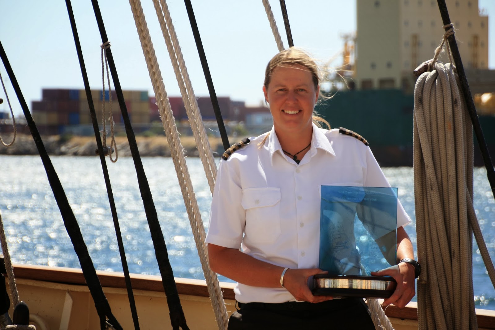Sail Leeuwin: CAPTAIN SARAH INTERNATIONALLY RECOGNISED FOR SAIL TRAINING