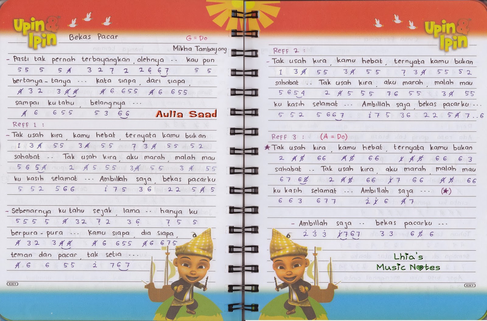 not angka lagu bekas pacar | Lhia's Music Notes