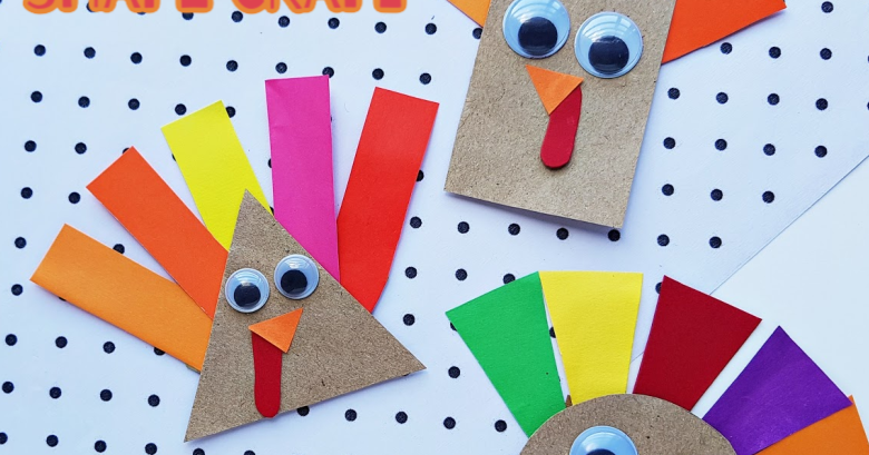 Shape Turkey Craft (template included) - Messy Little Monster