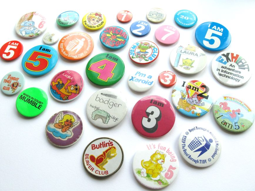 Bugs and Fishes by Lupin: 80s Child: Badges