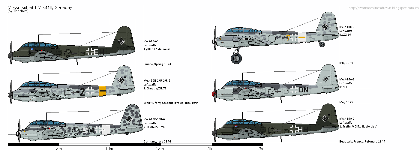 War Machines Drawn: Messerschmitt Me.410, part three
