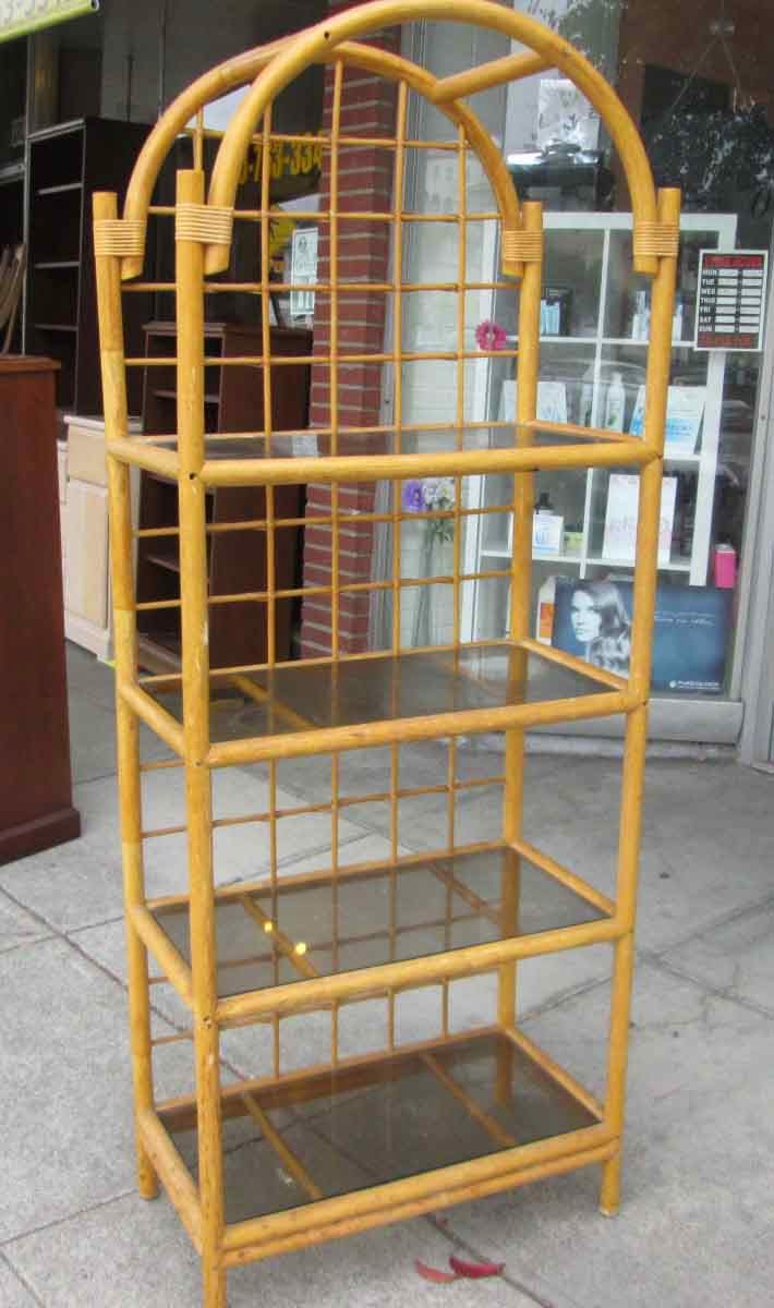 UHURU FURNITURE & COLLECTIBLES: SOLD Bamboo Display with Tinted Glass ...