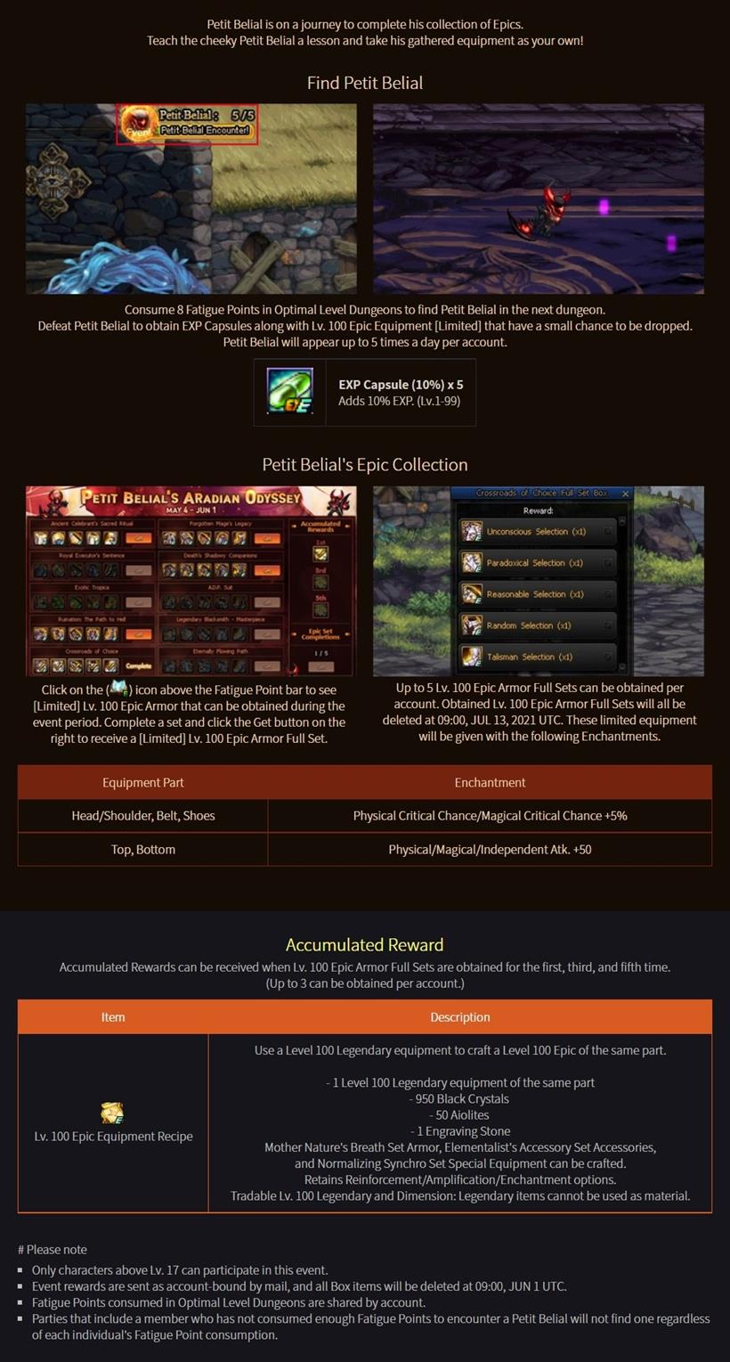 DFOArchive: [Archived] Petit Belial's Aradian Odyssey