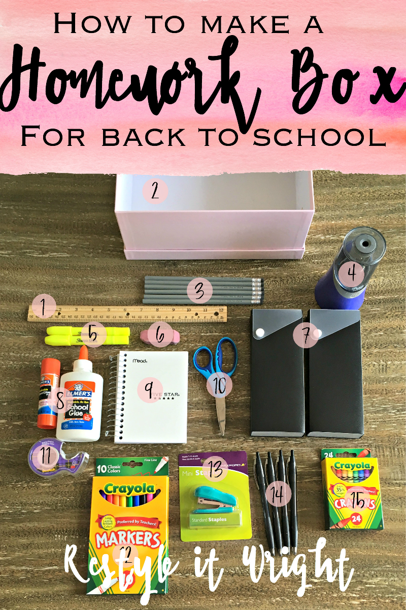 Restyle it Wright: An Organized Study Box