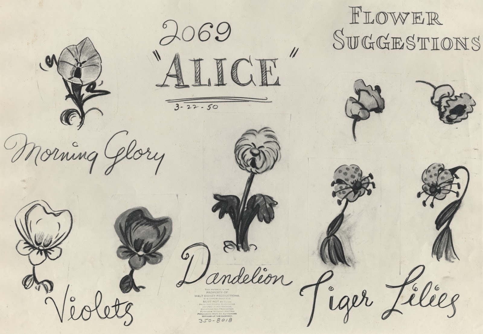 Alice In Wonderland Talking Flowers