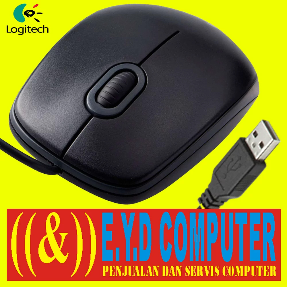 MOUSE LOGITECH B100 USB KABEL SUPORT PC COMPUTER LAPTOP NETBOK MOSE CPU ...
