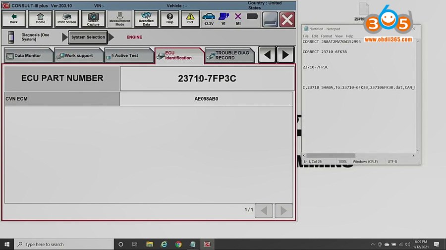 Nissan Used PCM Programming Bench Connection - Auto Diagnostic Tool ...
