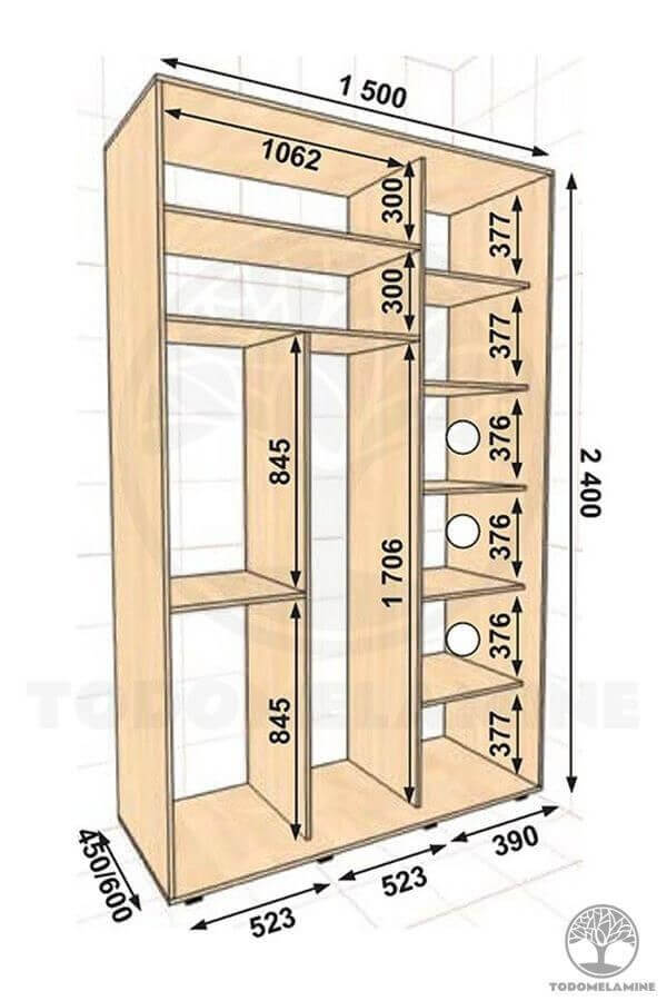 35 idées de dimensions de garde-robe standard - Un site dédié à la ...
