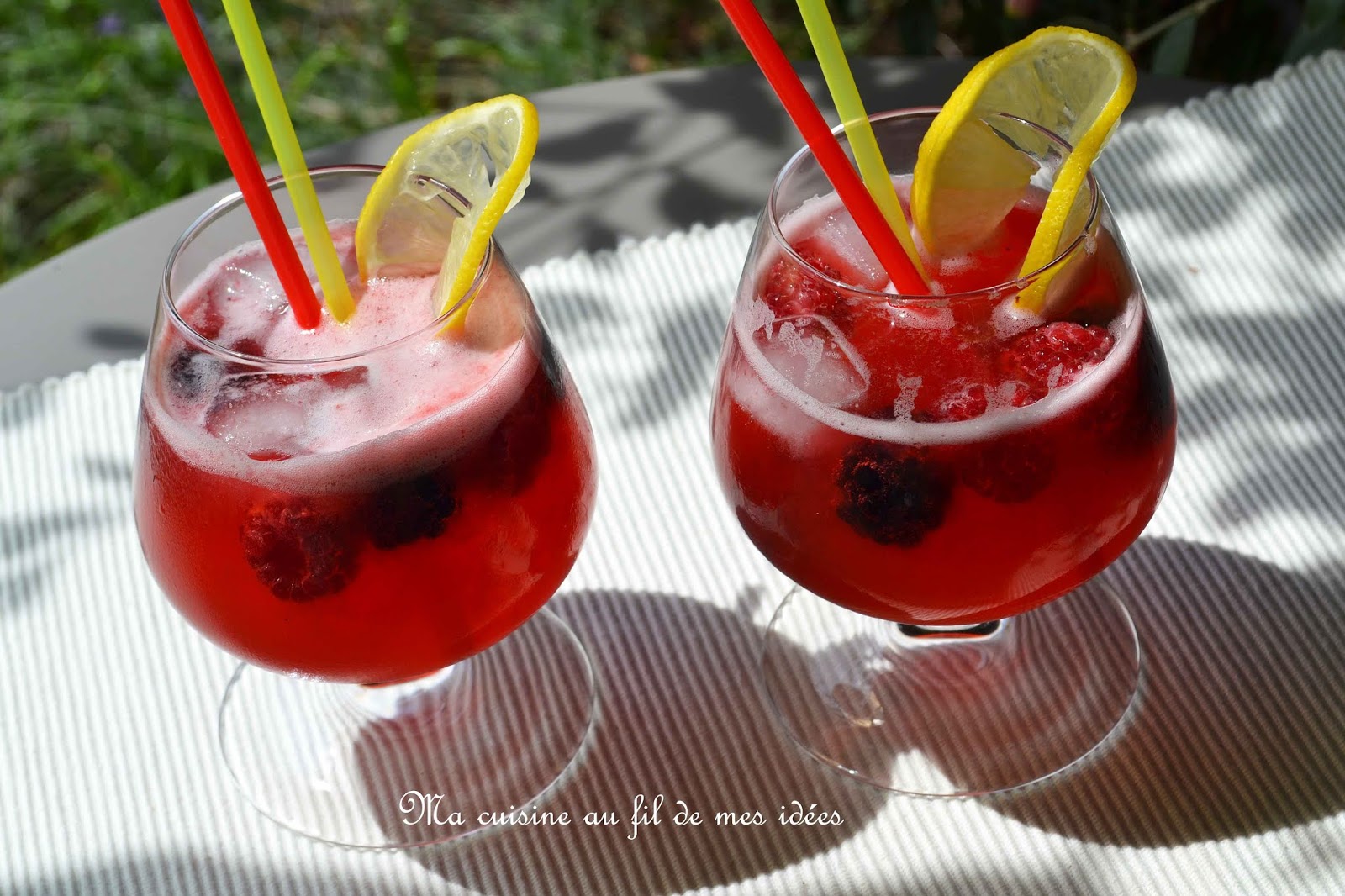 Ma cuisine au fil de mes idées...: Limonade aux mûres et framboises