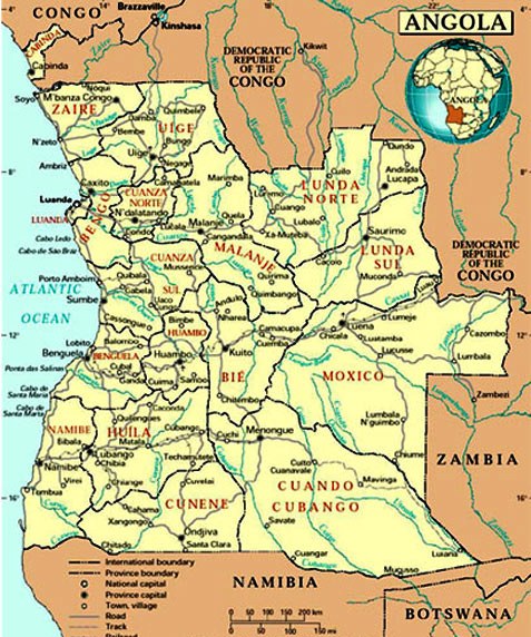 Memórias Angolanas: Mapa de Angola