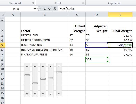 Easy One-Way Sensitivity Analysis on Weighted Sum Models in Excel (Part ...