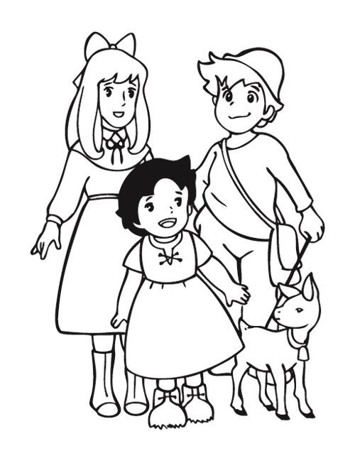 Aprende Brincando: Desenhos da Heidi para Colorir