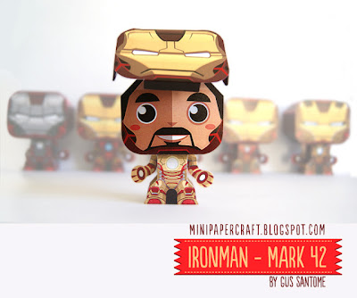 Mini Iron Man Mark 42 Papercraft | Papercraft Paradise | PaperCrafts ...