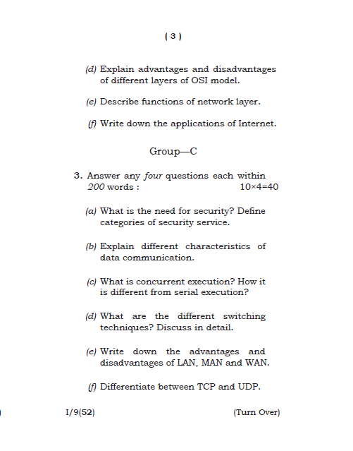 OSPU CSP DCS DCA Data Communication&Networking Dec 2019 Question Paper ...