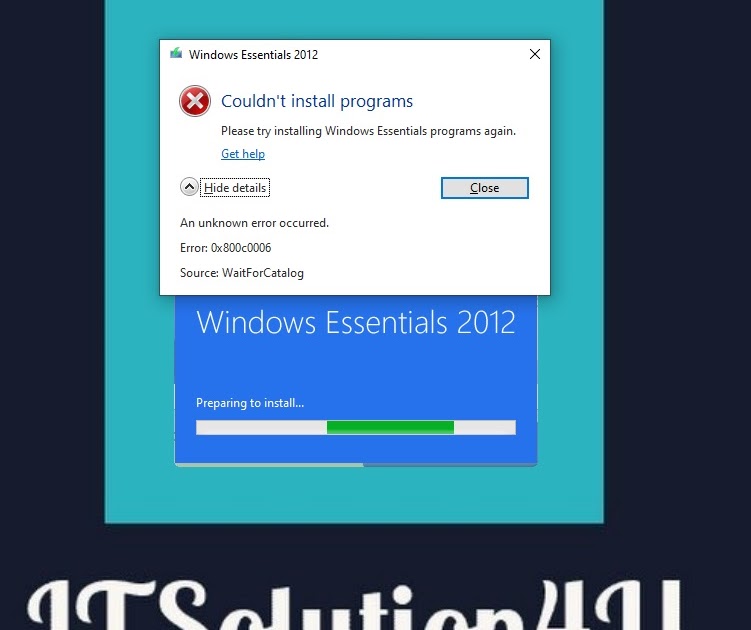 IT Support Solution: Couldn't install programs Error: 0x800c0006 ...
