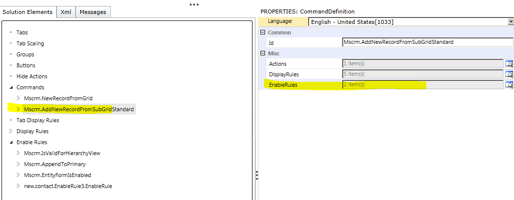 Ms Crm Customization Hide Subgrid New Button Button Based On