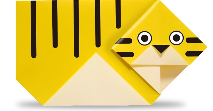 Origami A Tiger - Easy Origami instructions For Kids