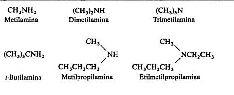 Aminas, Amidas, y Nitrilos.: Nomenclatura de las aminas