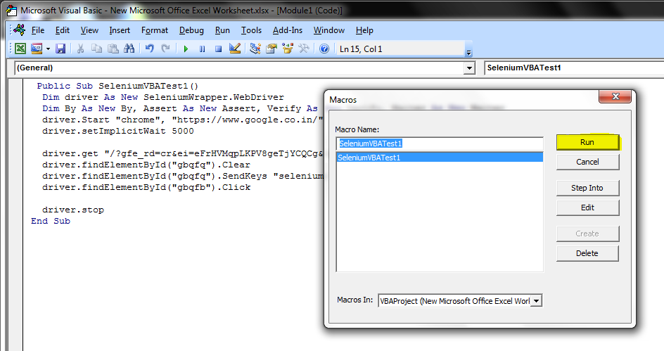 Selenium-VBA | Automation Home