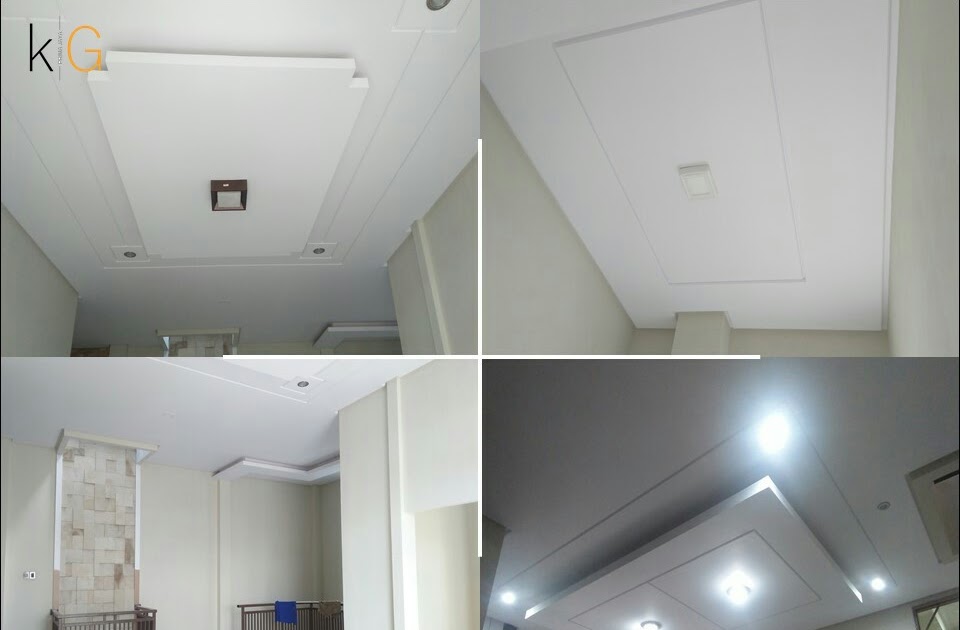 Plafon Gypsum + Plafon Pvc ( rangka hollo & Shadowline )