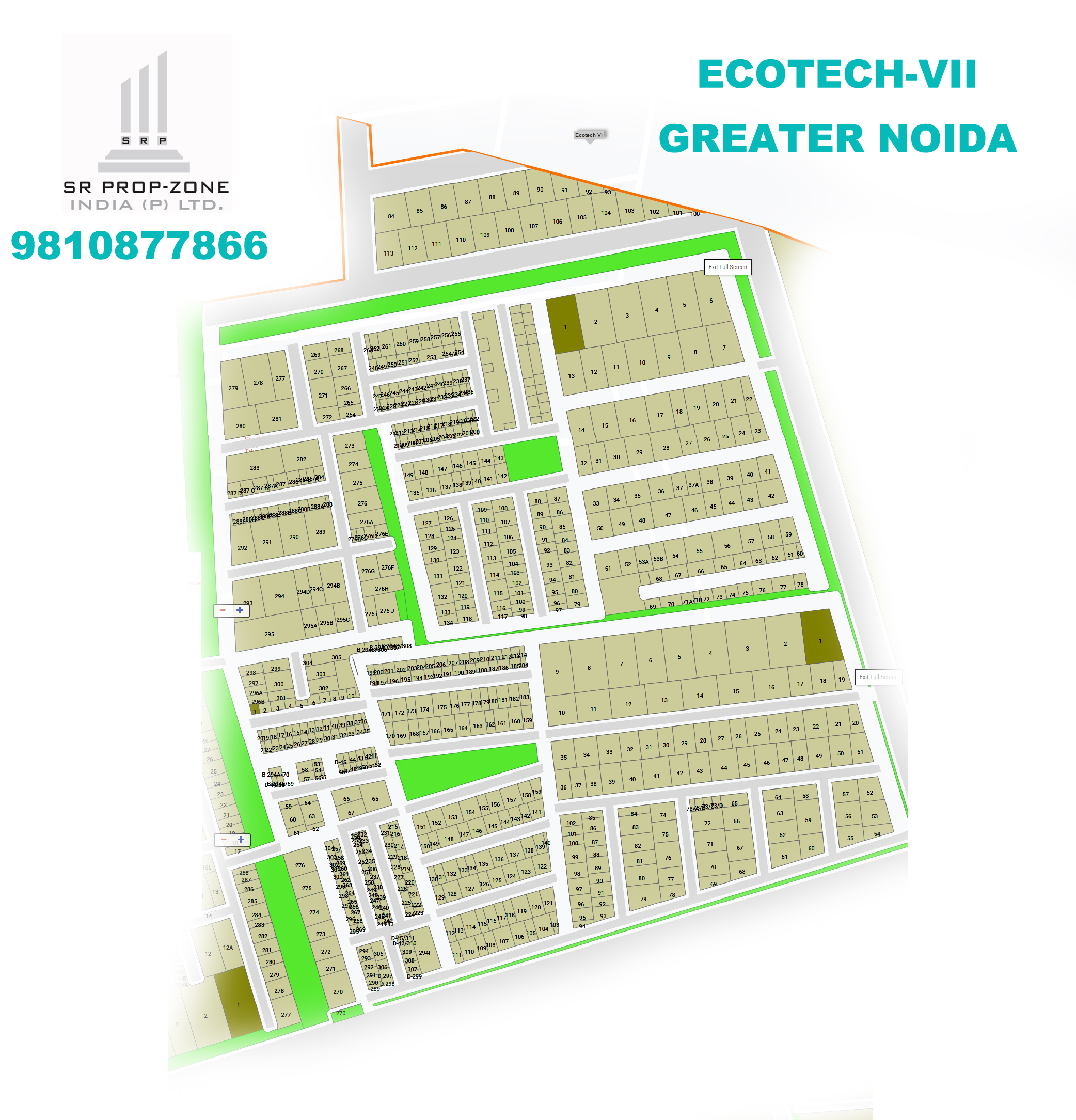 Layout Plan Of Ecotech-VII Greater Noida , High-definition Map