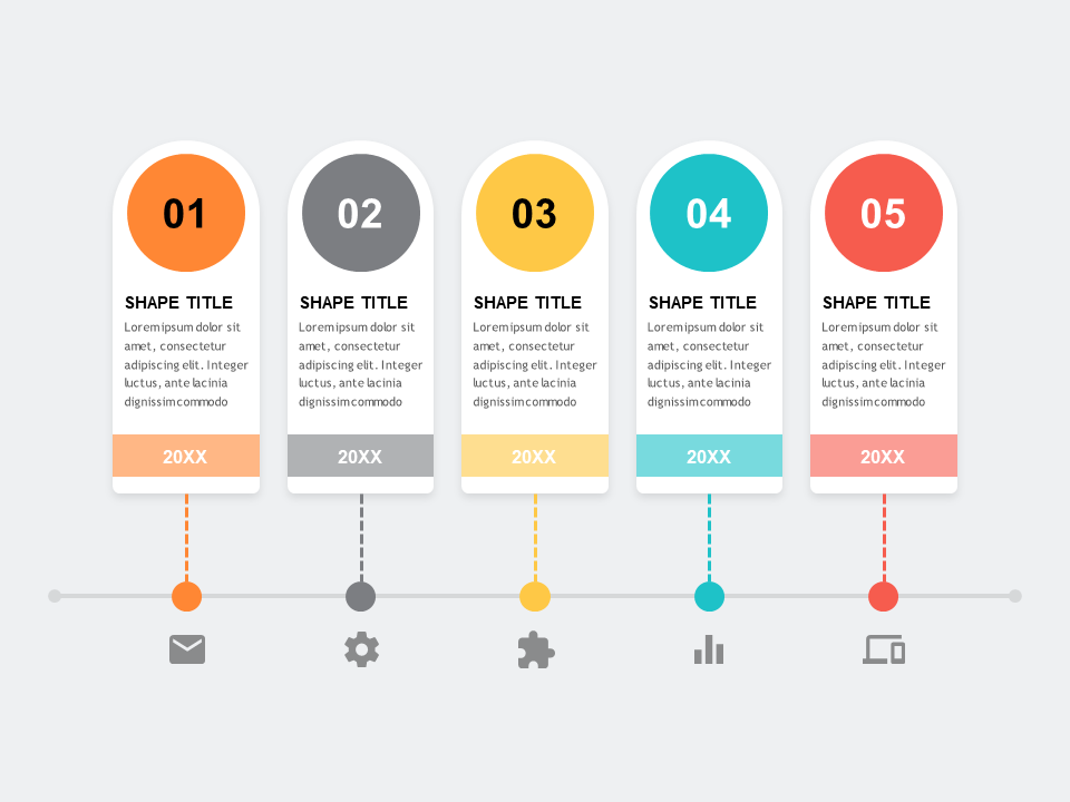 Timeline Dot Round Box PowerPoint Templates - PowerPoint Free