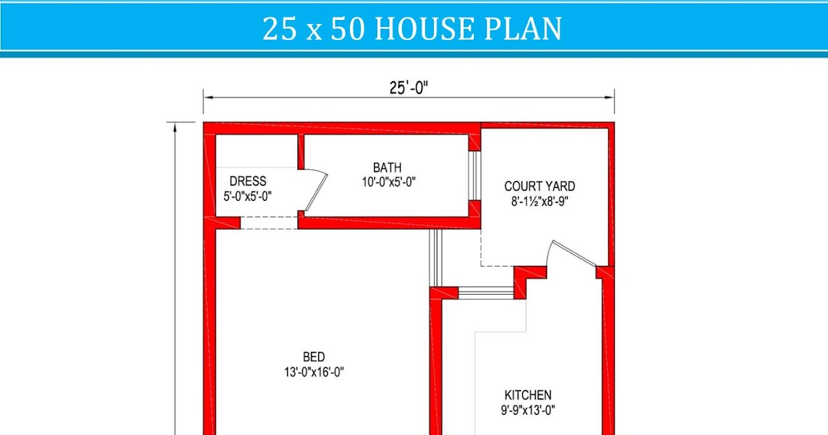 25x50 House Plan, 5 Marla House Plan