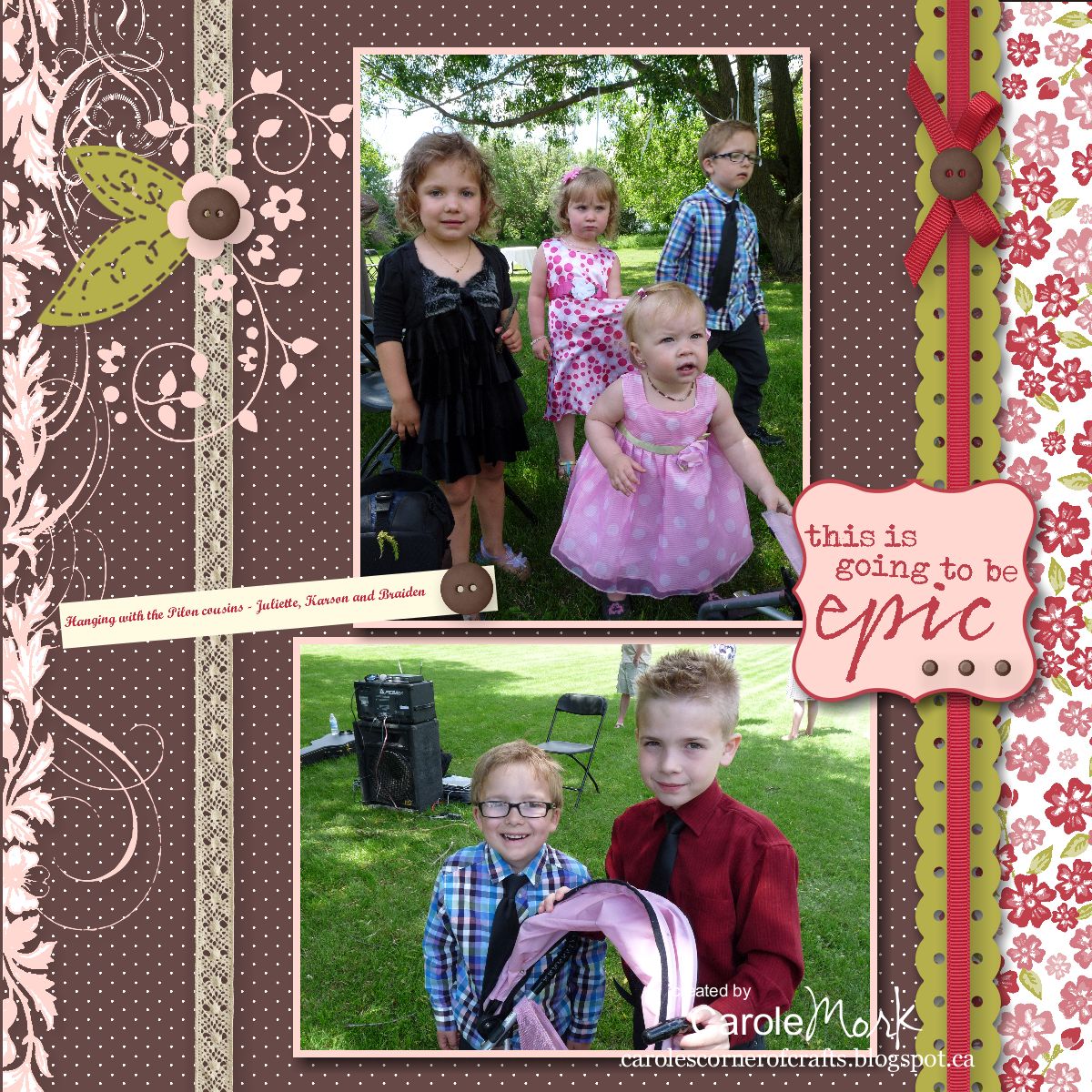 Carole's Corner of Crafts: MDS 127 Epic Scrapbook Page