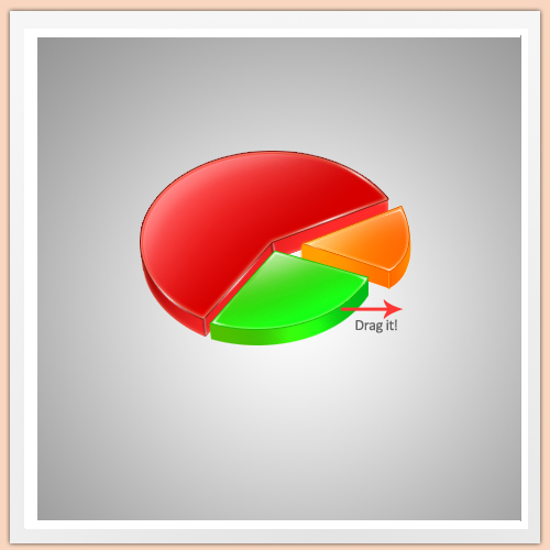 Photoshop Tutorials: Create your own glossy chart pie