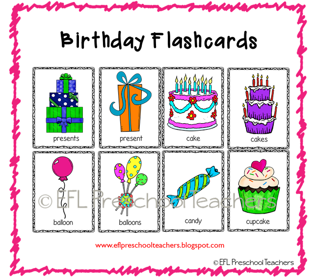 ESL/EFL Preschool Teachers: Happy Birthday Unit for ELL