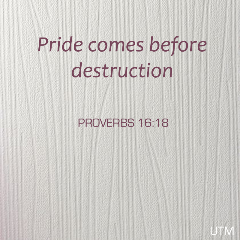 I-utibe: Pride comes before destruction