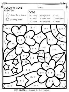 An Apple For The Teacher: Veterans Day Color By Number