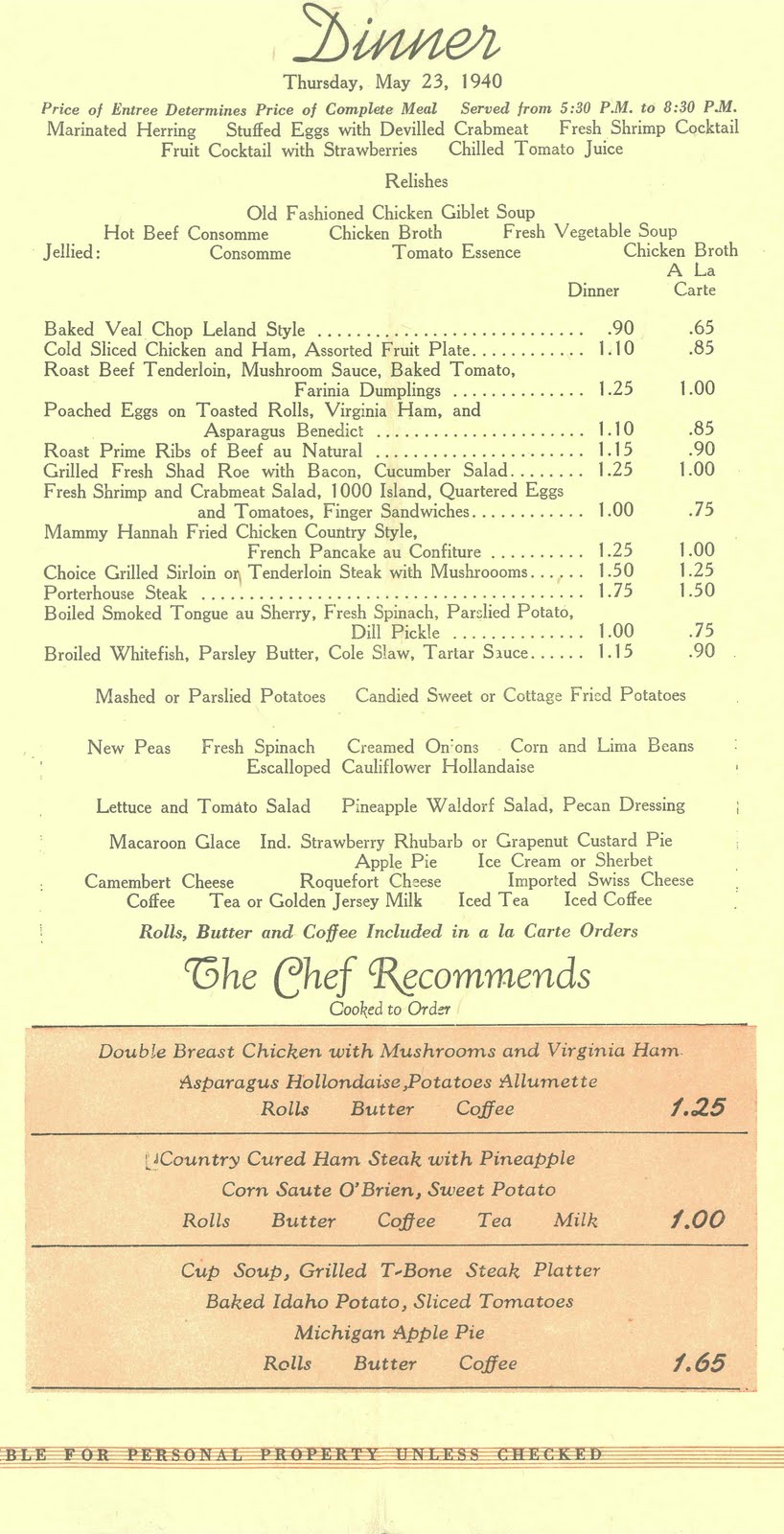 The American Menu: A Vital City