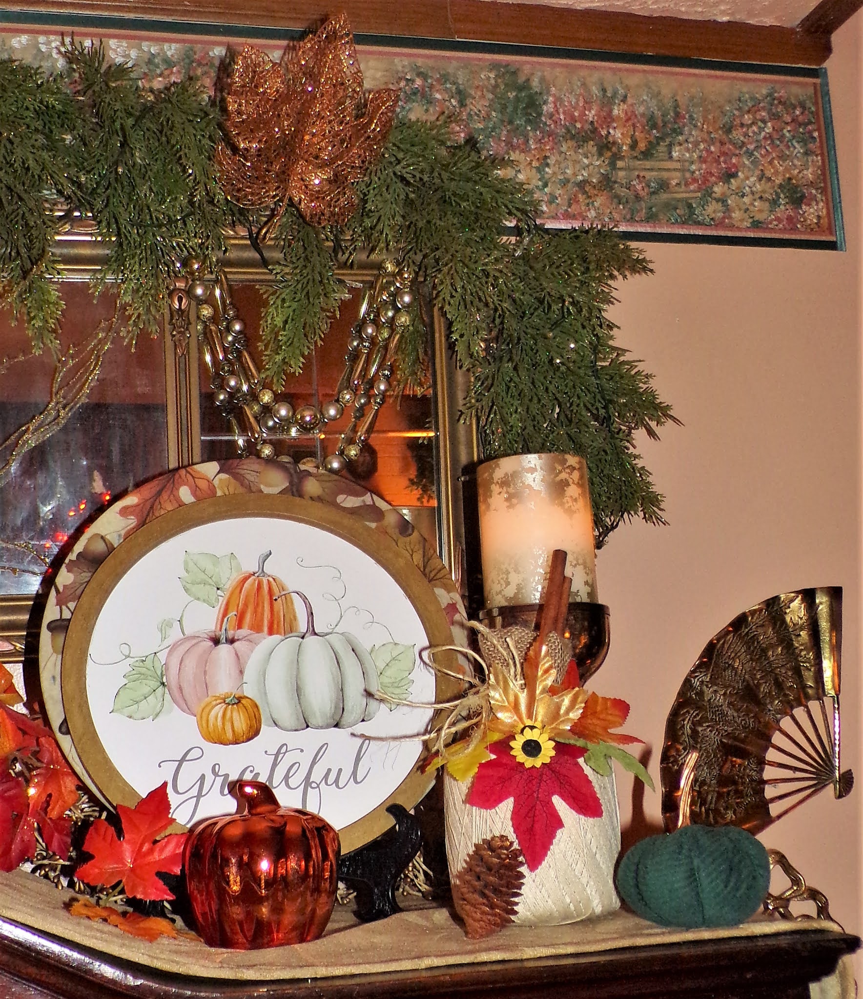 DEBBIE-DABBLE BLOG: Autumn Elegance Vignettes and Hutch in the Living ...