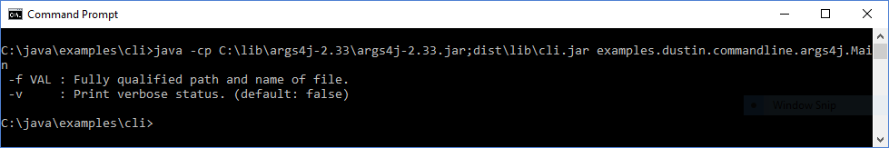 Java Command-Line Interfaces (Part 2): args4j Java Command-Line Interfaces (Part 2): args4j
