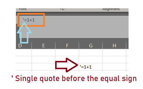 Type equal sign in Excel Office 365 without evaluating