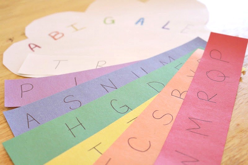 Rainbow Snip & Sort Name Recognition Activity | School Time Snippets