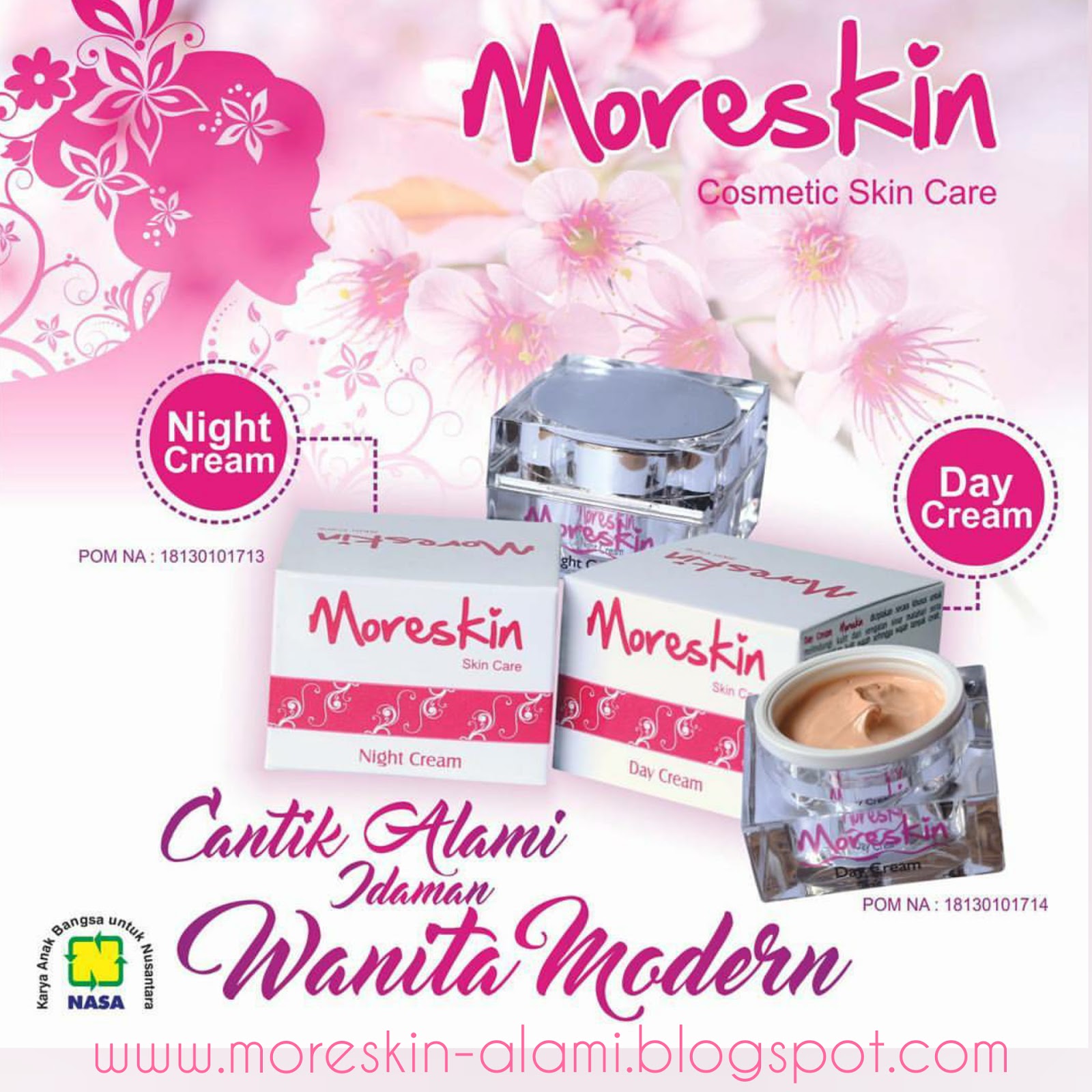MORESKIN NIGHT CREAM - MORESKIN COSMETIC SKIN CARE NASA