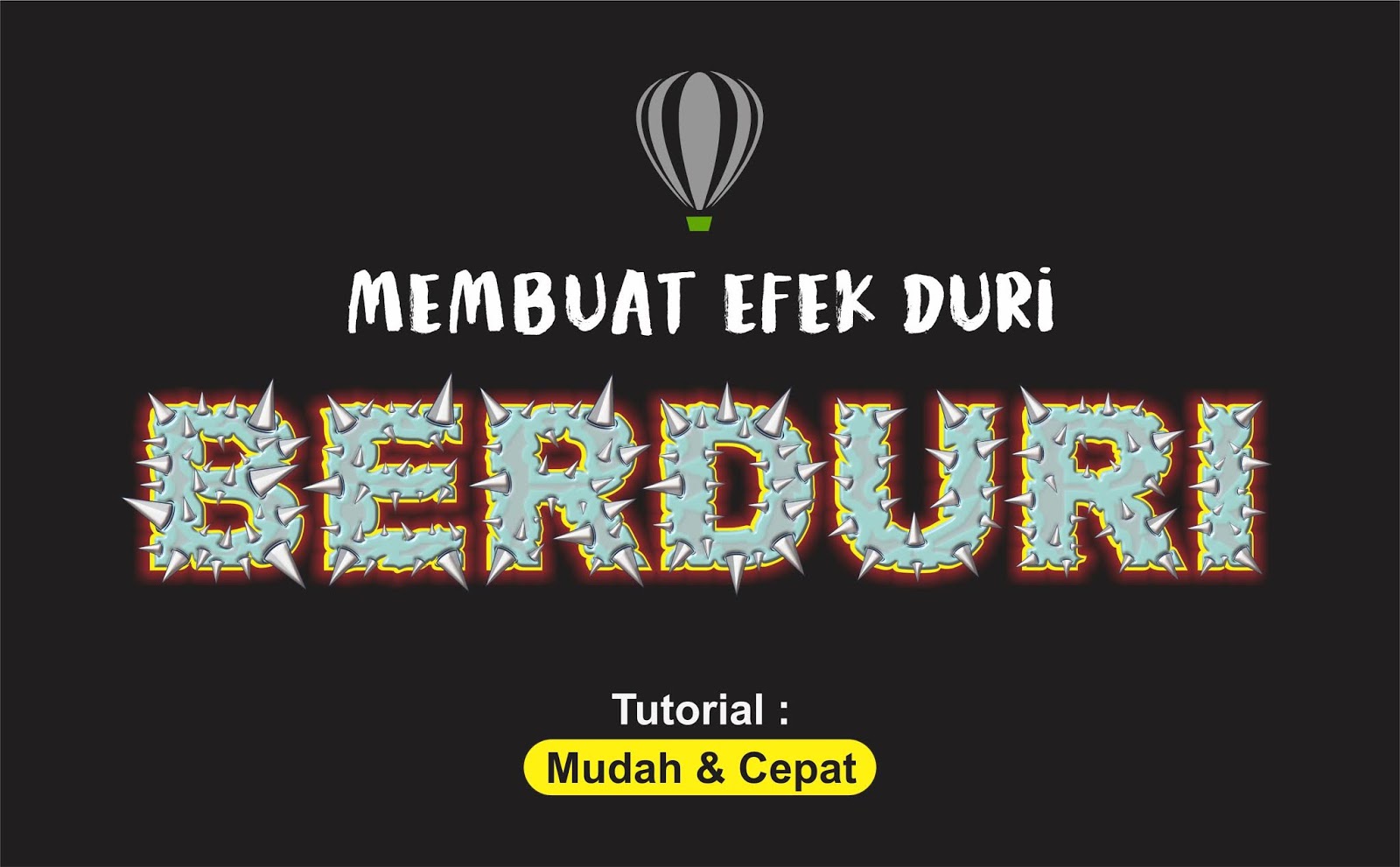 Cara Membuat Efek Teks Berduri dengan CorelDraw - TUTORiduan.com