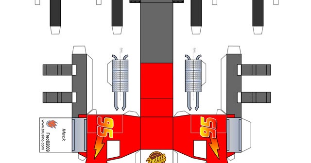 SP. Papel Modelismo: PaperCraft - Carros Disney - Mack