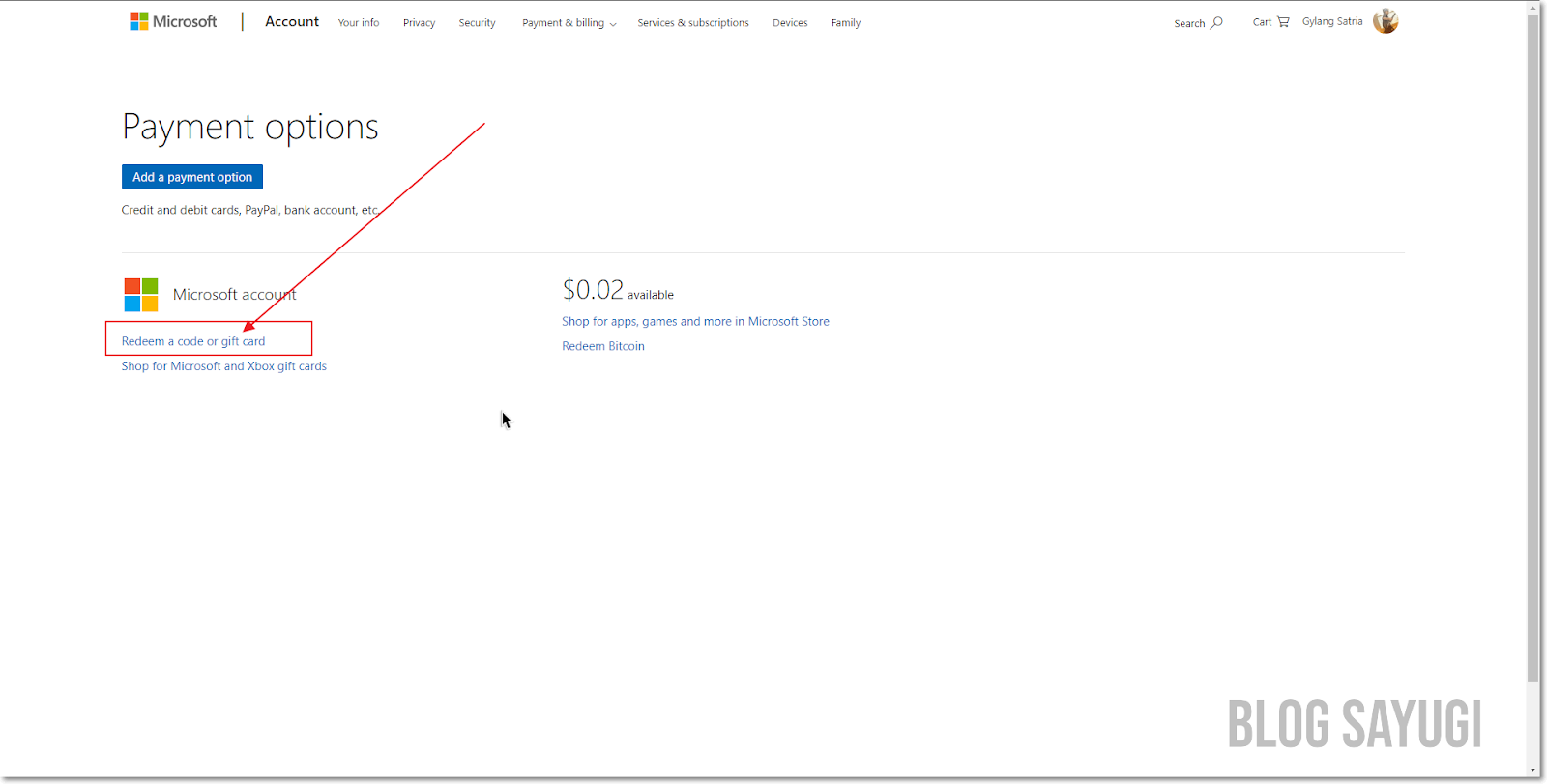 Cara Membeli dan Redeem Microsoft Store Gift Card - BLOG SAYUGI