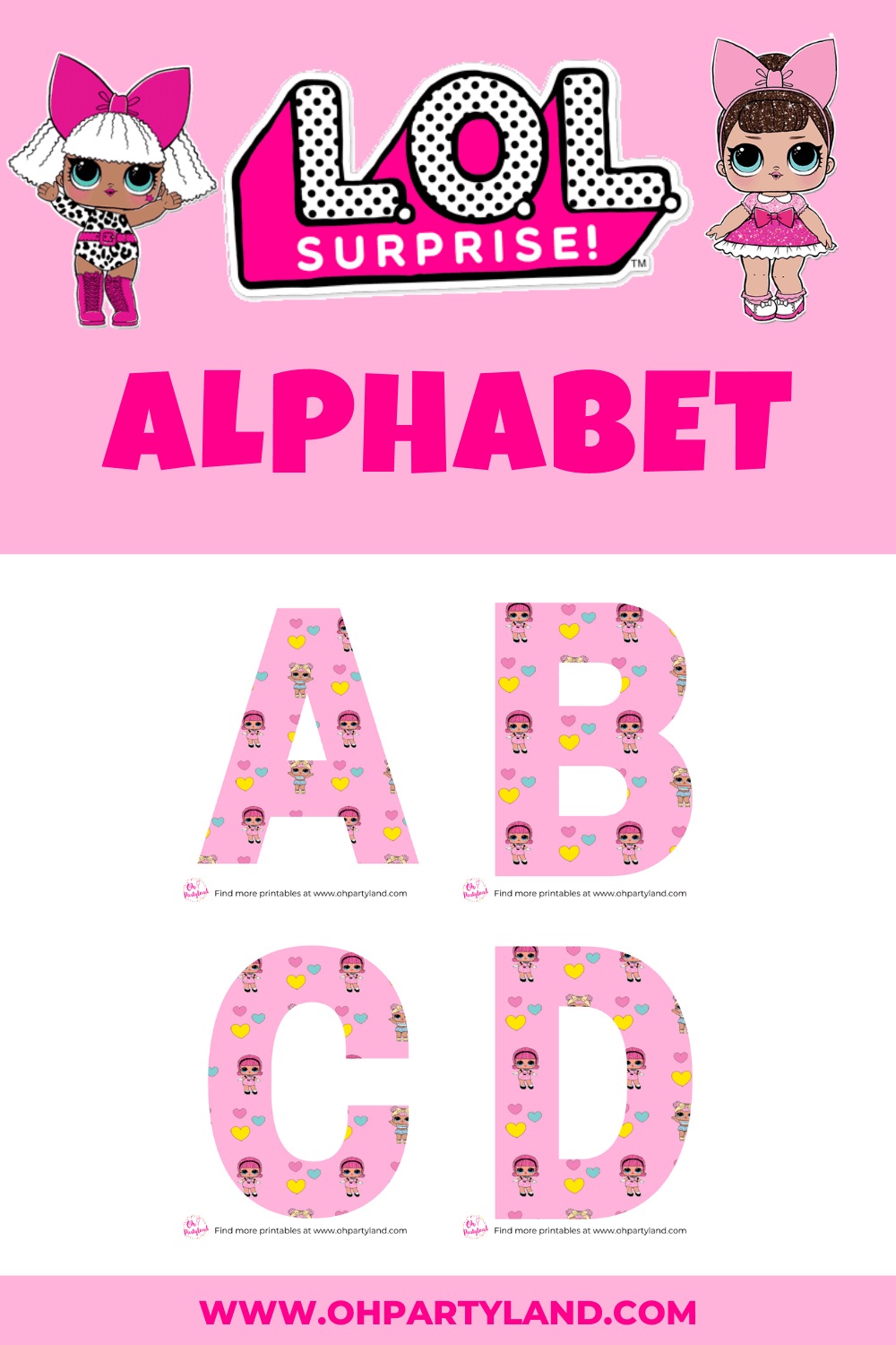 LOL surprise alphabet letters - oh partyland