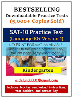 ONLINE SAT-10 Practice Tests for KG, Grade 1, and Grade 2: KG SAT-10 ...