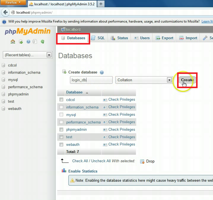 Cara Membuat Database Mysql di Phpmyadmin | Catatan Komputer Online