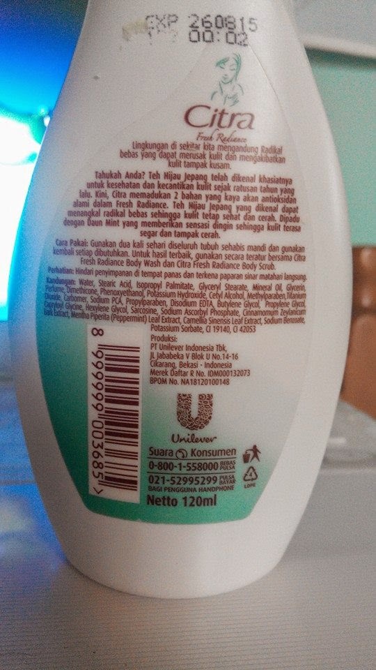 amelie's amelie: Review Hand & Body Lotion Citra Fresh Radiance (Teh ...