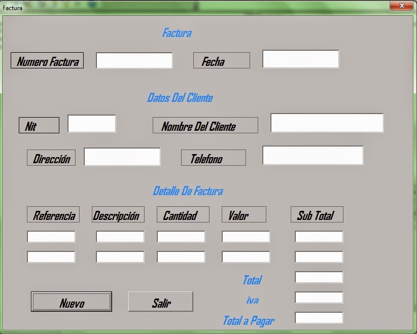 Visual-Basic : Factura