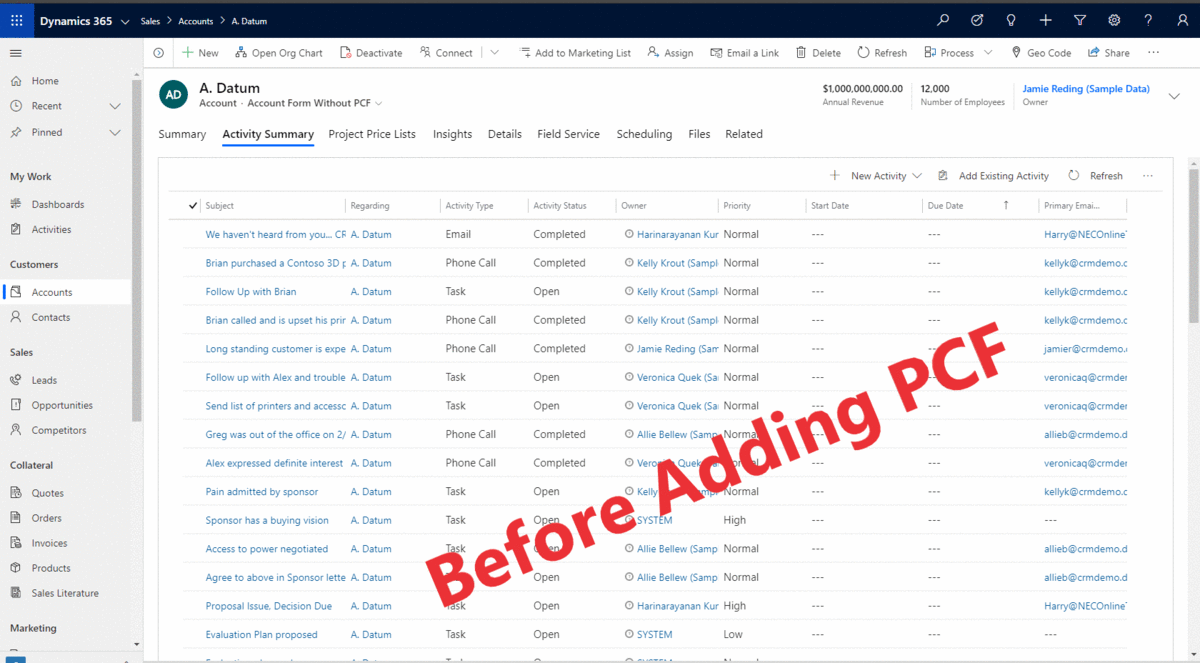 Dynamics CRM World!!: My First PCF Control - Activity analyzer (using ...