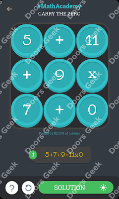 Math Academy "Carry the Zero" Solution/Answers ~ Doors Geek